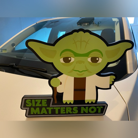 Disney | Wall Decor | Yoda Sign Size Matters Not Star Wars Disney ...